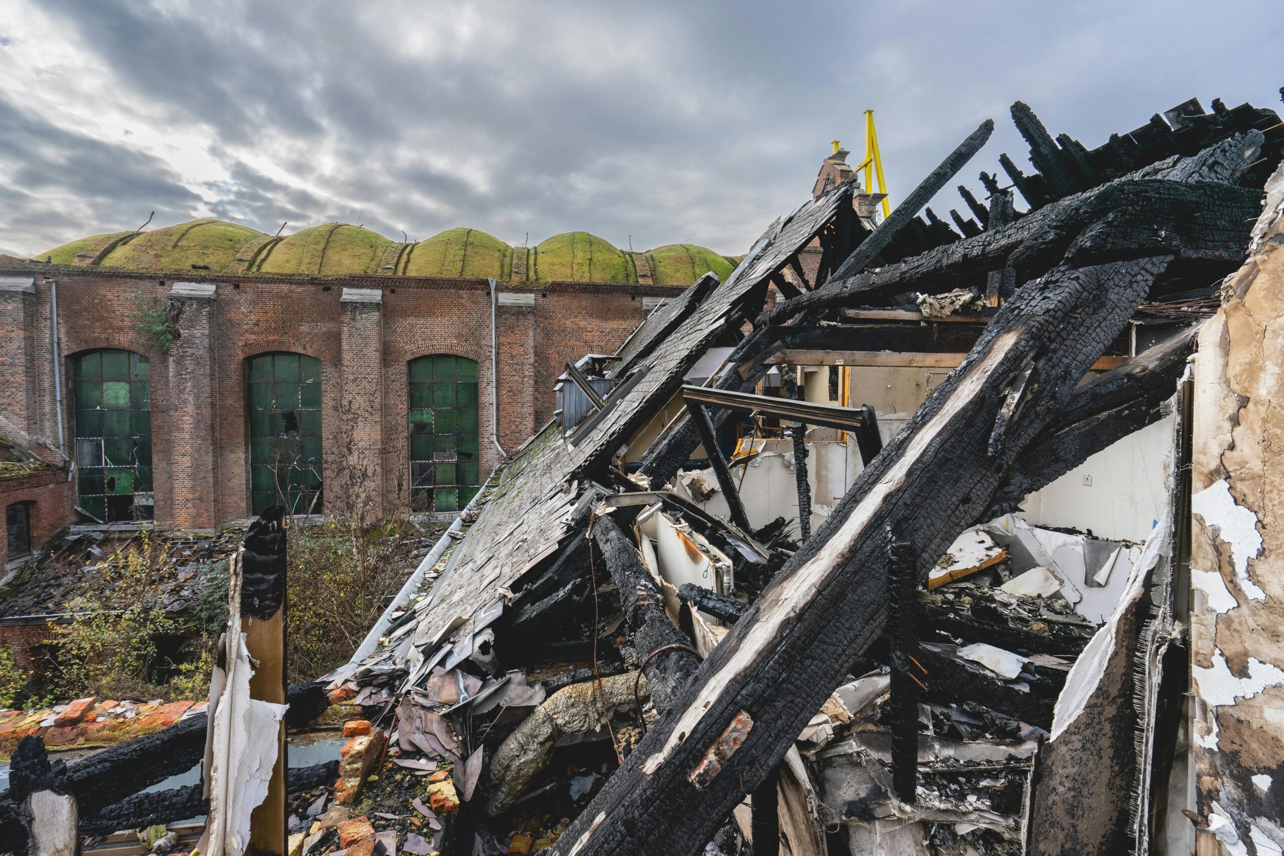 What does fire damage look like?
